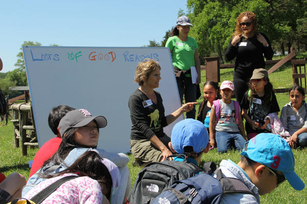 Vegetarian Elementary Visits Catskill Animal Sanctuary